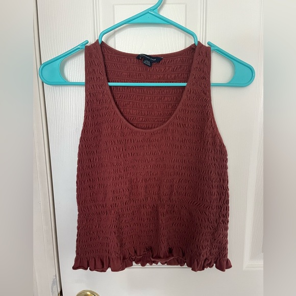 American Eagle Outfitters | Tops | American Eagle Tank Top Cropped Rouged Top For Summer | Poshmark